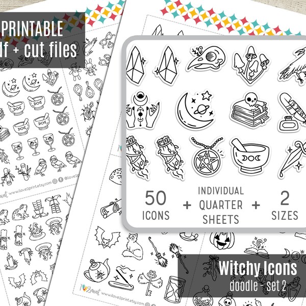 Printable Mystic Stickers - Etsy