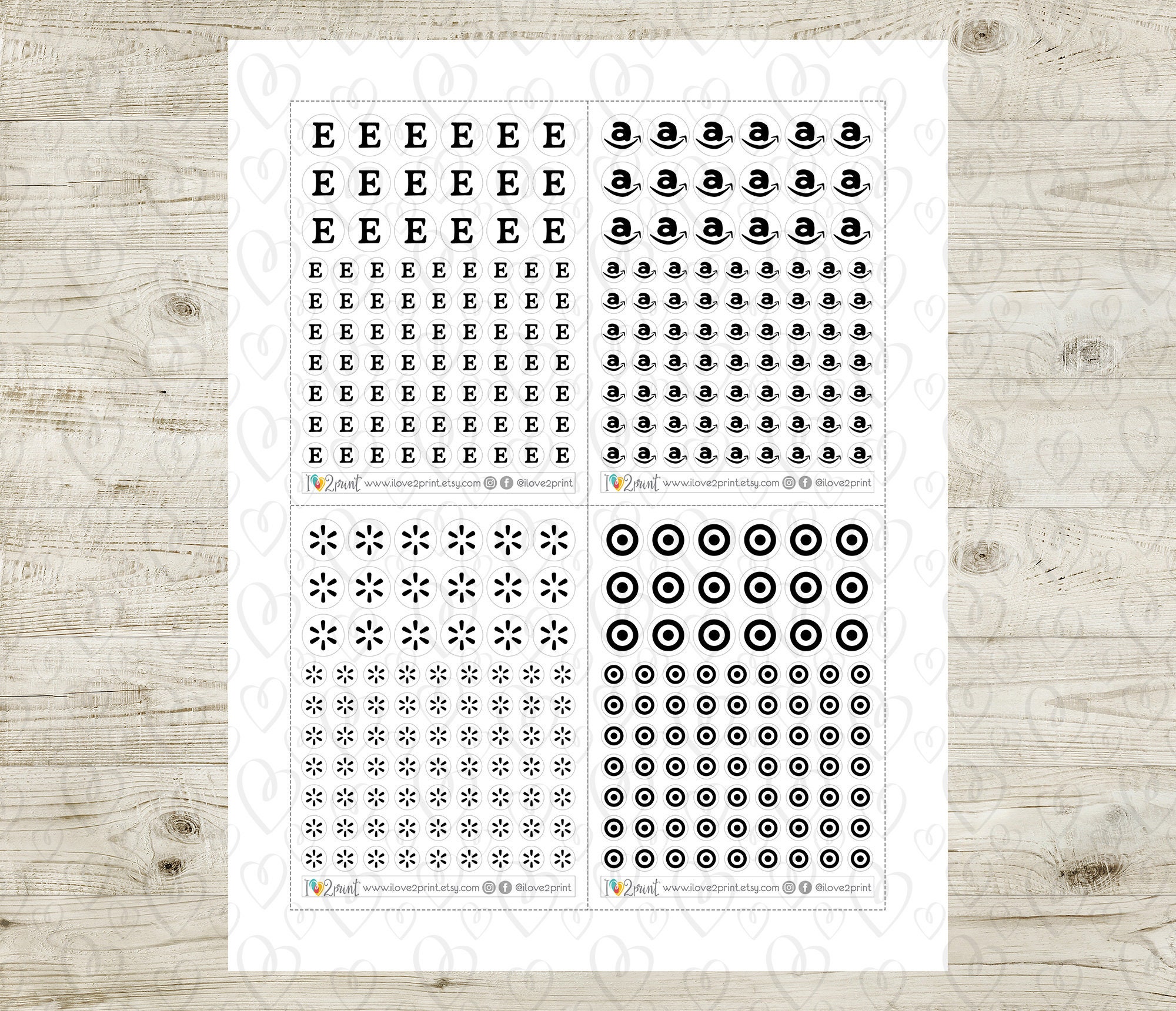 Stores Set Icons Planner Stickers Small Micro Icons Printable - Etsy