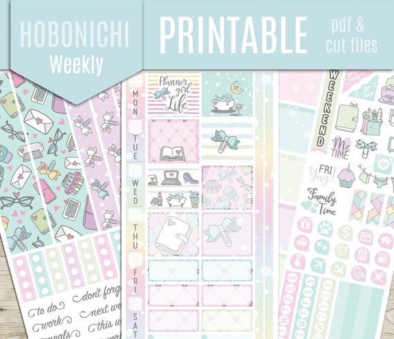 Hobonichi Weeks Weekly Printable Planner Stickers PLANNER - Etsy