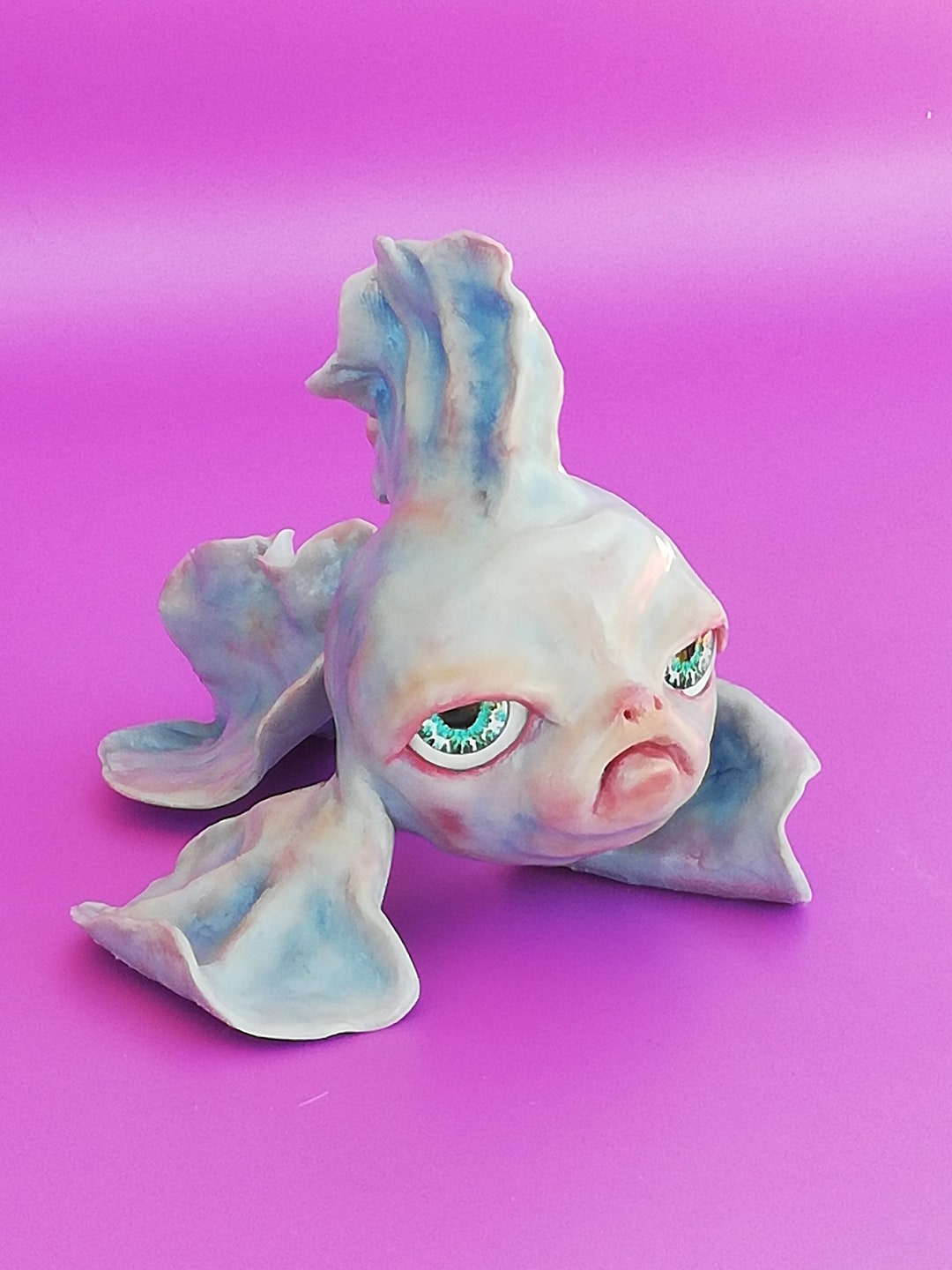 Fish Made of Cosclay polymer Clay, Ooak Handmade - Etsy