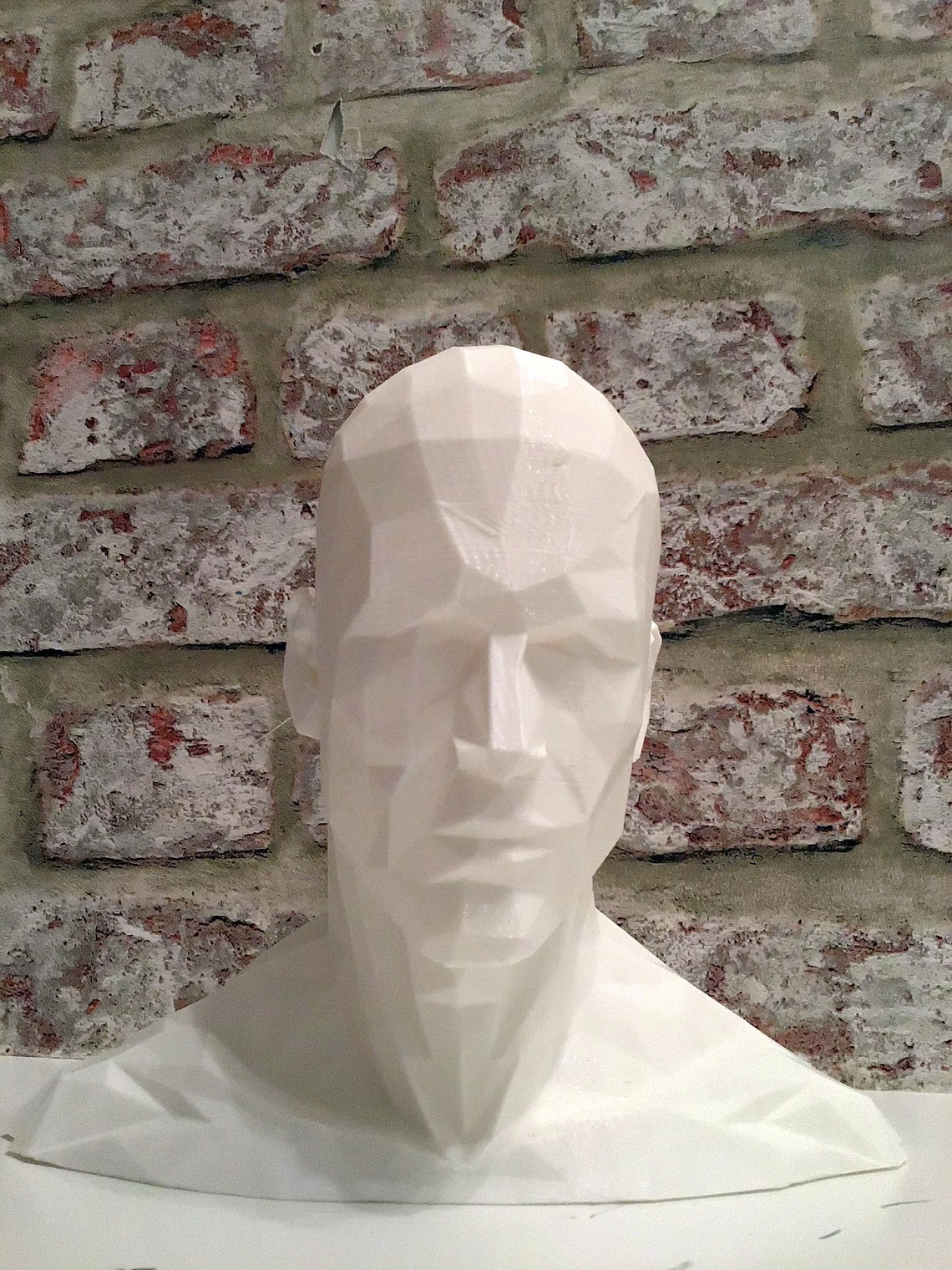 Low Poly Face 3D print 3D printed face Abstract male bust | Etsy