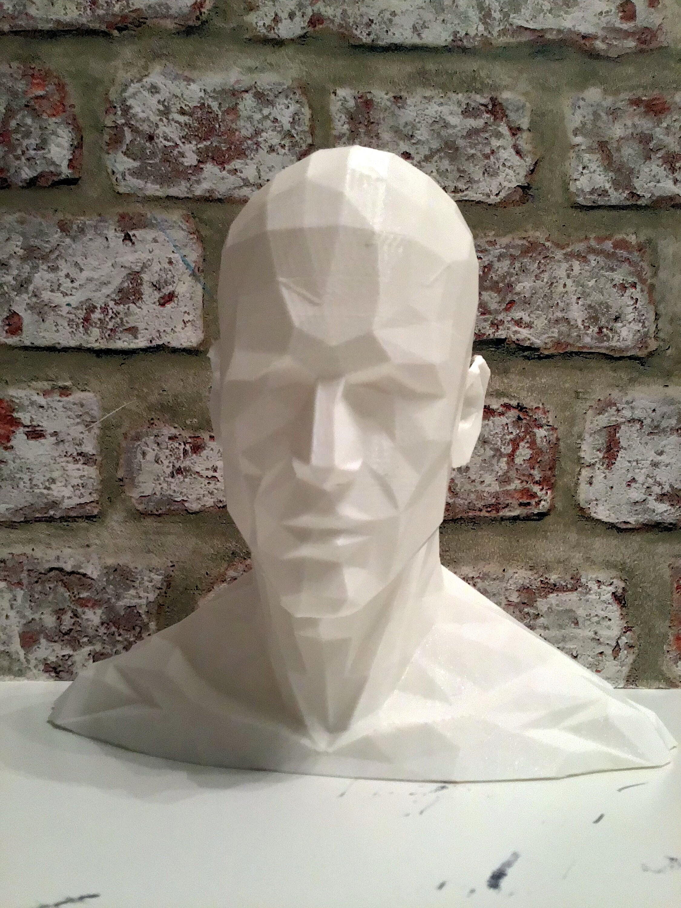 Low Poly Face 3D print 3D printed face Abstract male bust | Etsy
