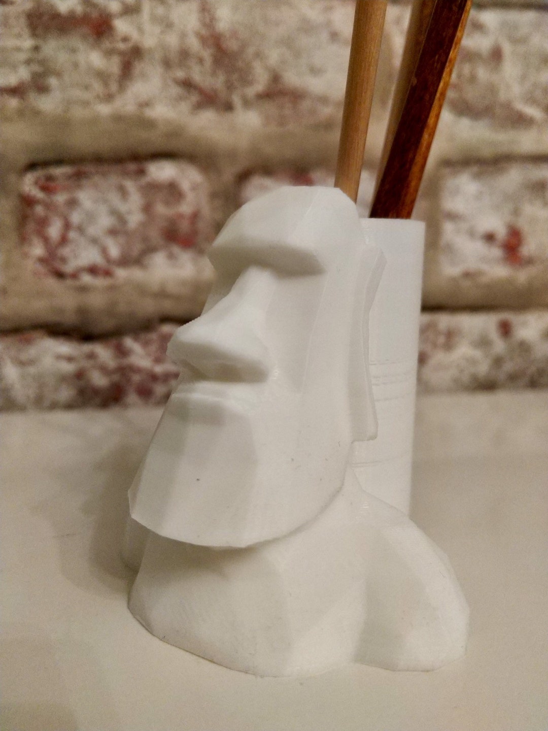 Moai Desk Tidy Pencil Pot Air Plant Holder Moai Planter - Etsy UK