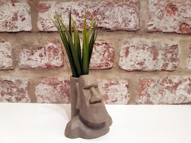 Moai desk tidy pencil pot air plant holder moai planter | Etsy