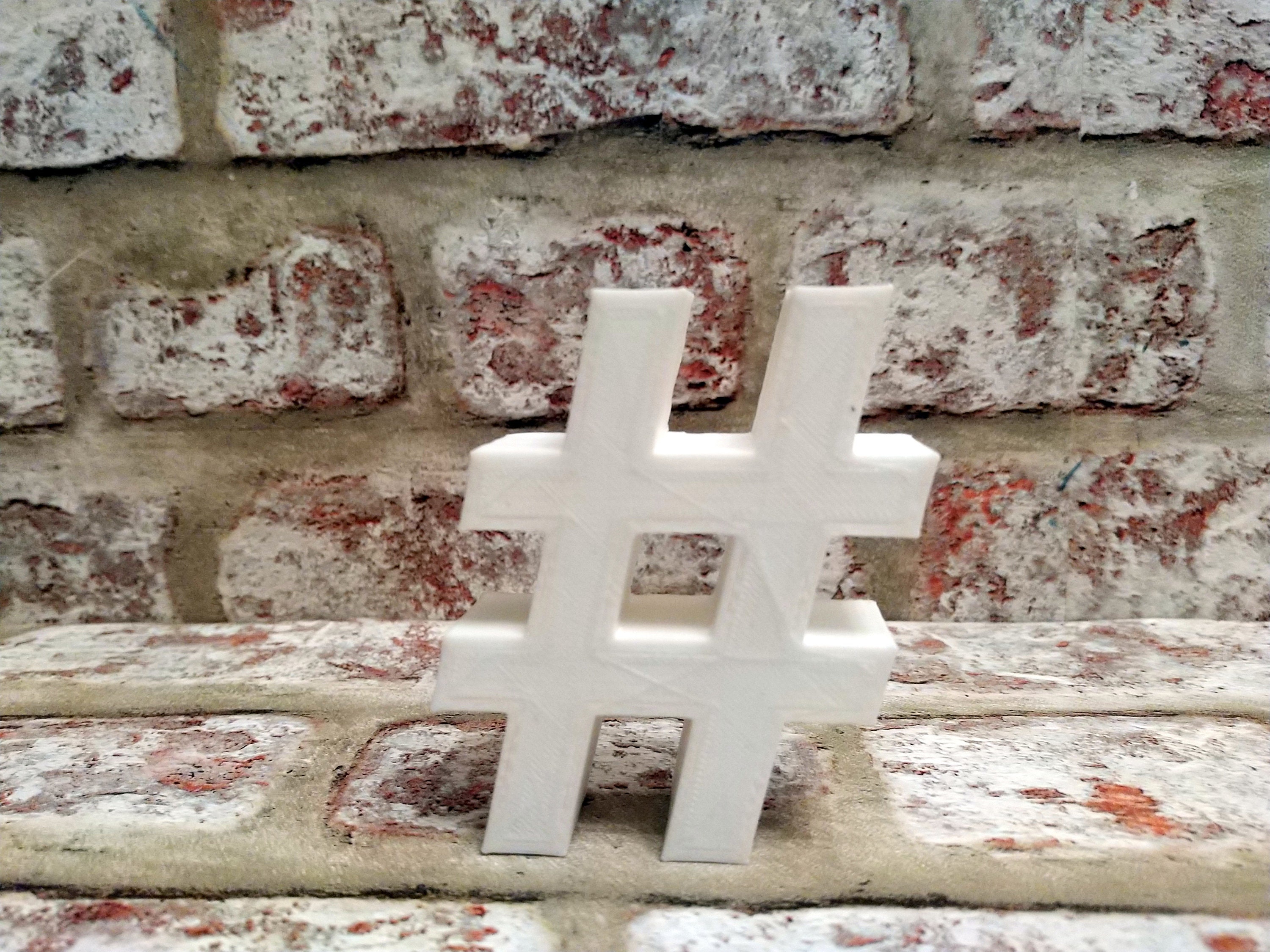Hashtag Decor Office Gift 3D Printed Hashtag Hashtag - Etsy UK