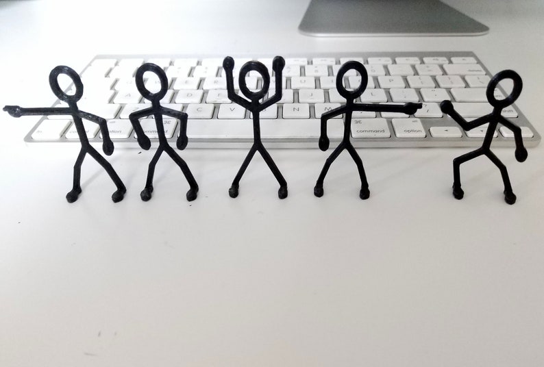 3D Printed Stickmen Gang Pencil Doodle Men Stickman - Etsy