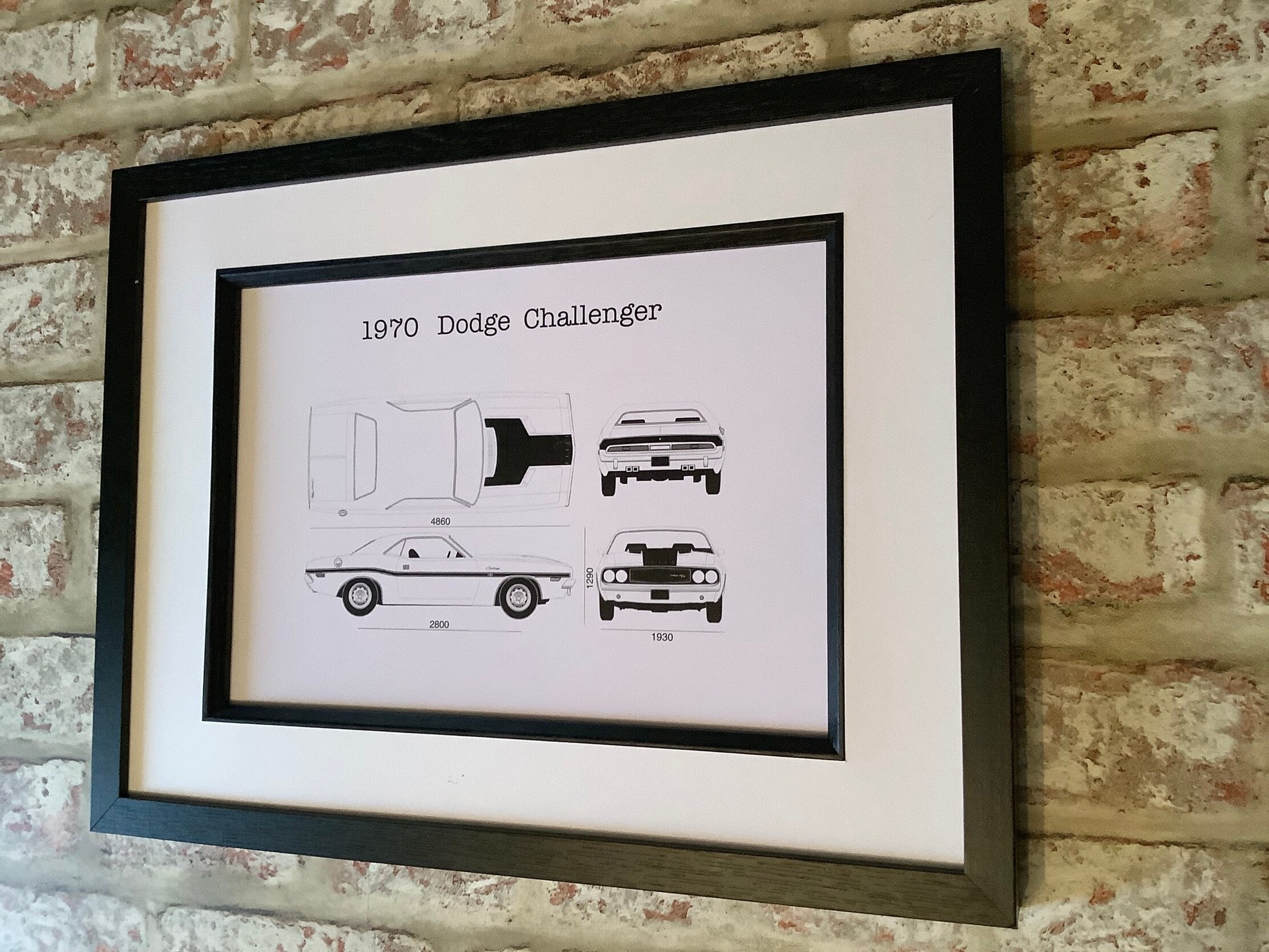 Dodge Challenger 1970 Challenger Print Car Infographic | Etsy