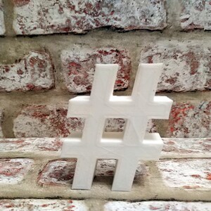 Hashtag Decor, Office Gift, 3D Printed Hashtag, Hashtag Decoration ...