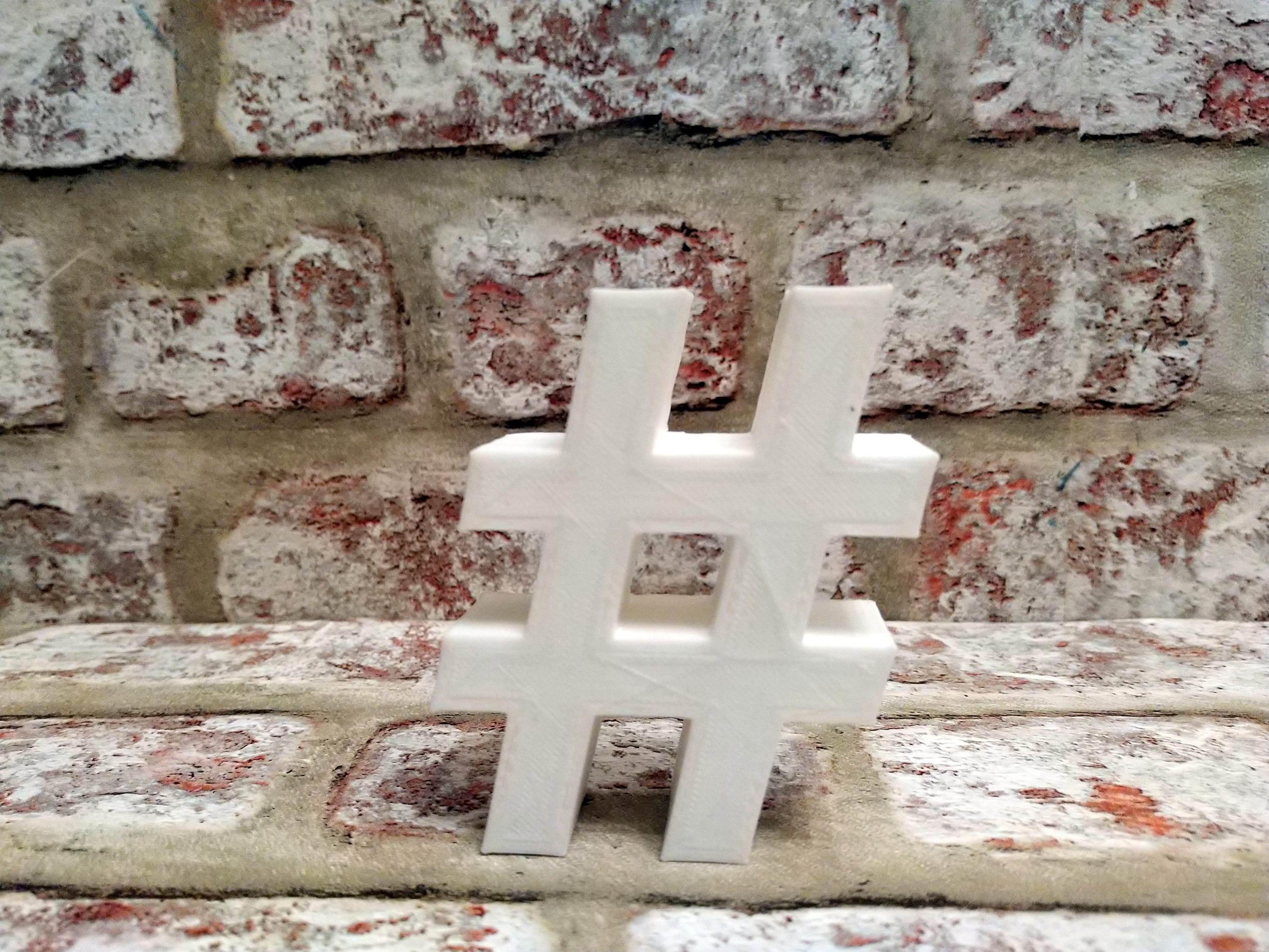 Hashtag Decor Office Gift 3D Printed Hashtag Hashtag | Etsy
