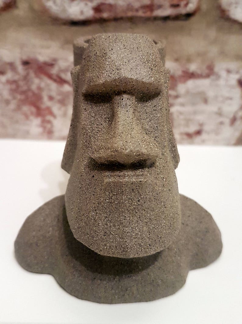 Moai desk tidy pencil pot air plant holder moai planter | Etsy