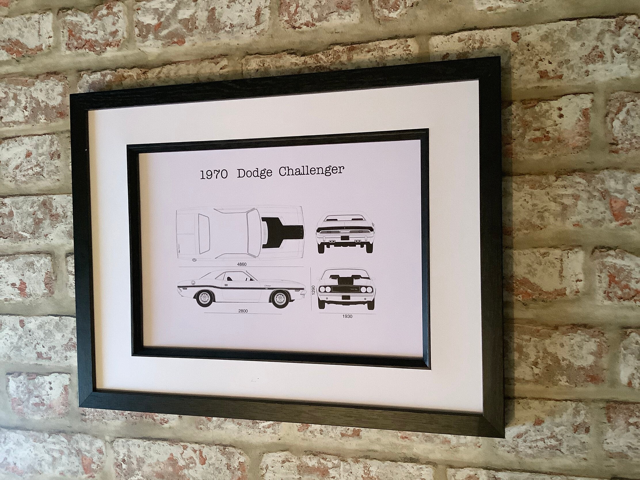 Dodge Challenger 1970 Challenger Print Car Infographic | Etsy