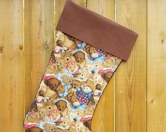 Teddy bear stocking | Etsy