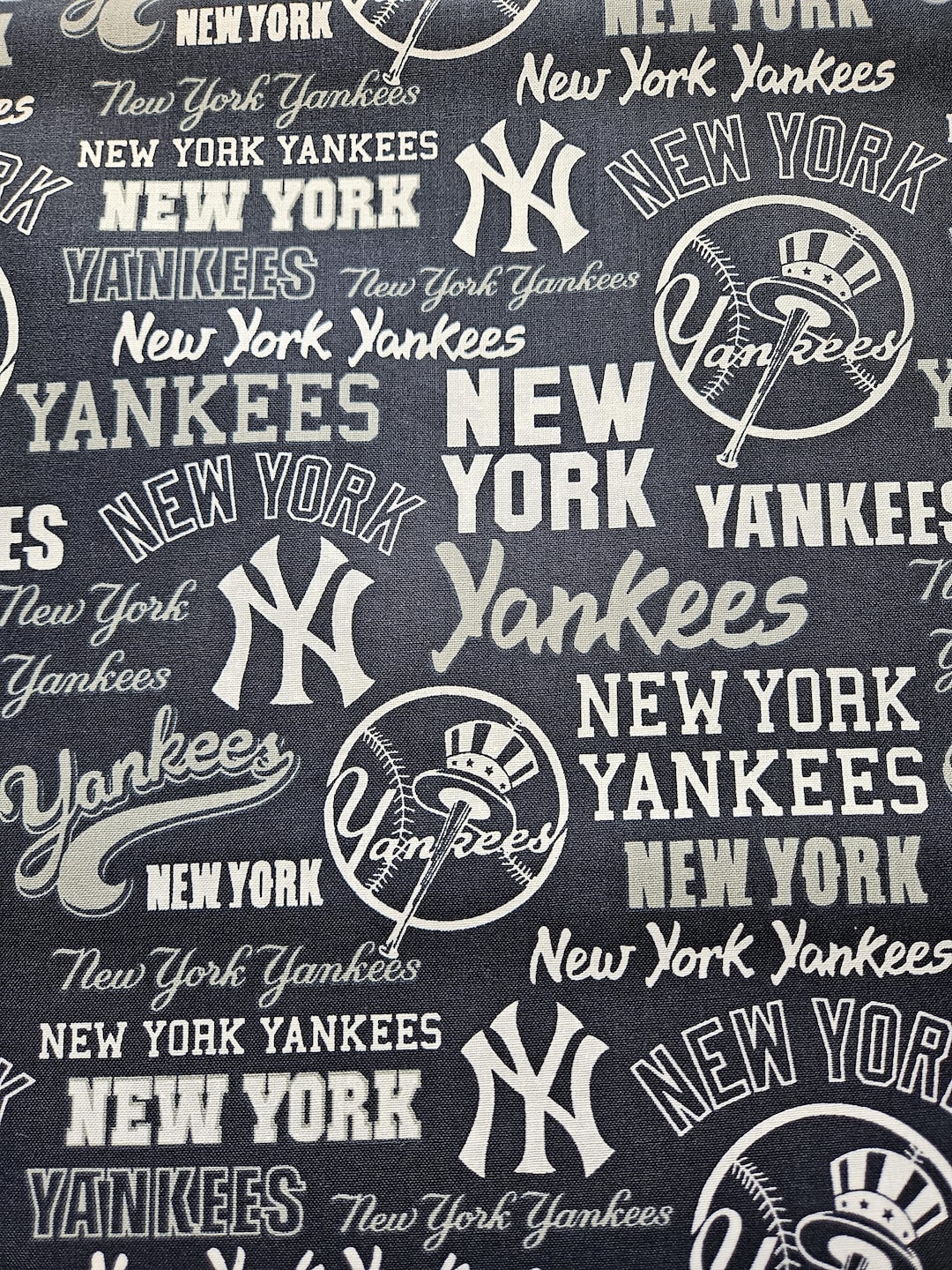 New York Yankees Cotton Fabric by the Yard - Etsy