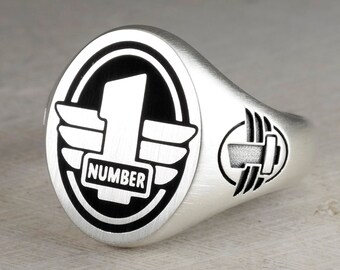 Number Sterling Silver Ring - Etsy