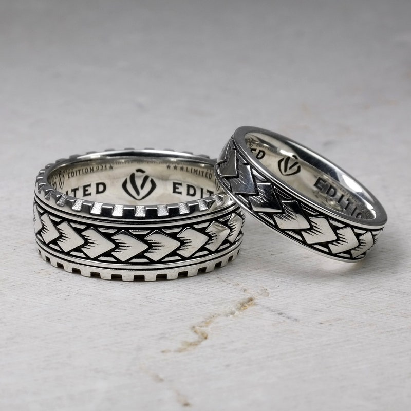 Tribal Wedding Band - Etsy