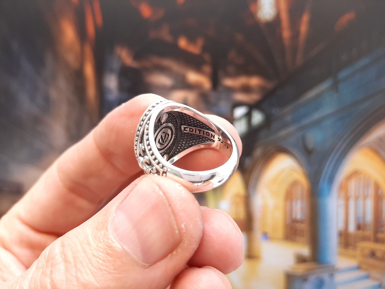 Maltese Cross Fleur De Lis Signet Man Ring, Oxidized Sterling Silver ...