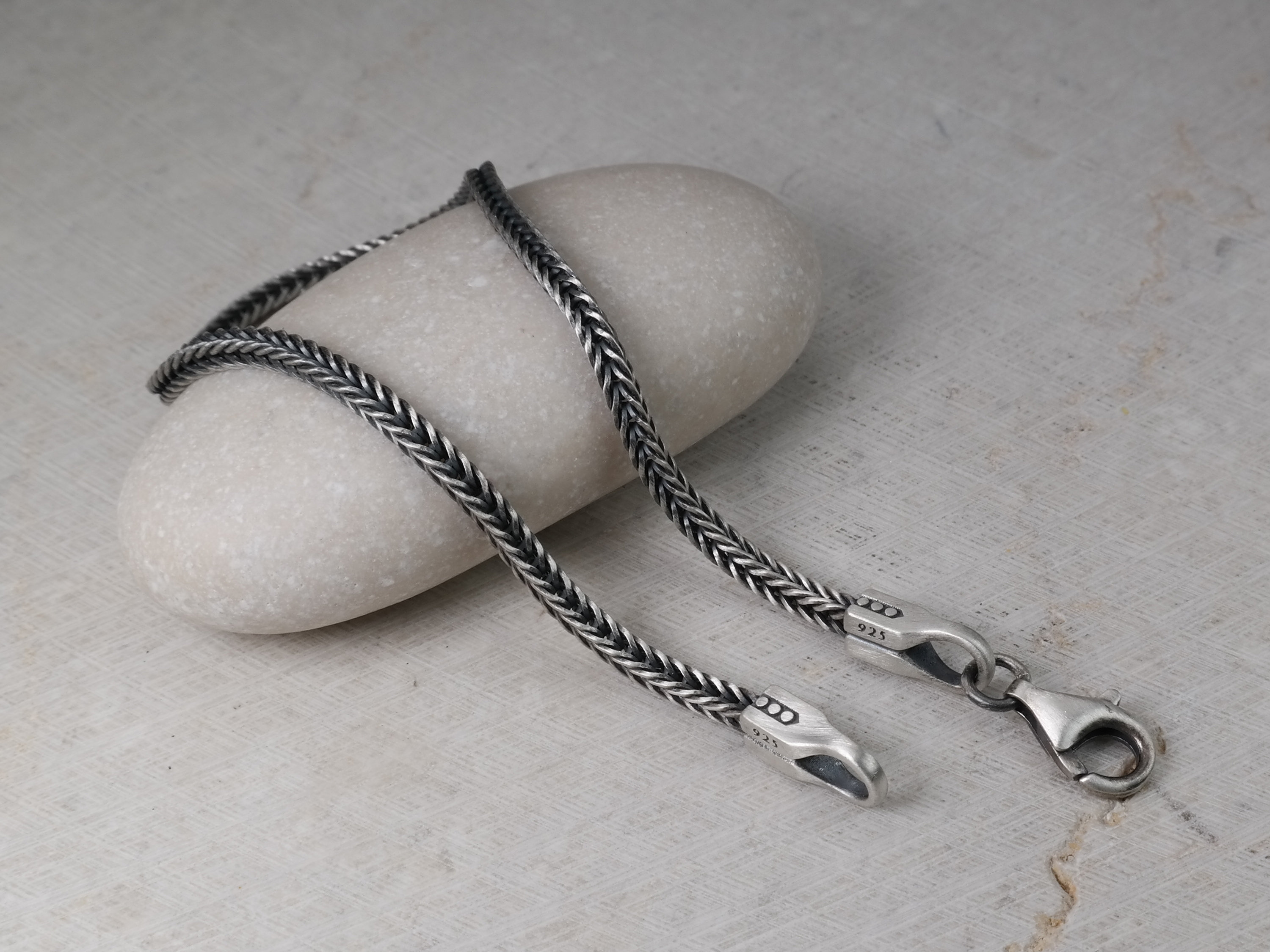 2.5mm FOXTAIL Chain Bracelet Clasp Hook With Dots or Fleur De - Etsy