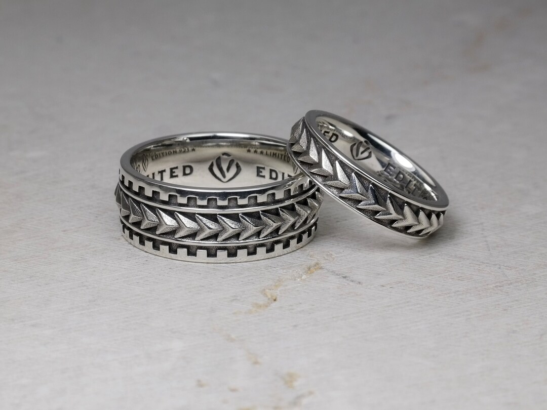 Triangle Samoan Arrow Band Ring, Unisex Wedding Maori Polynesian ...