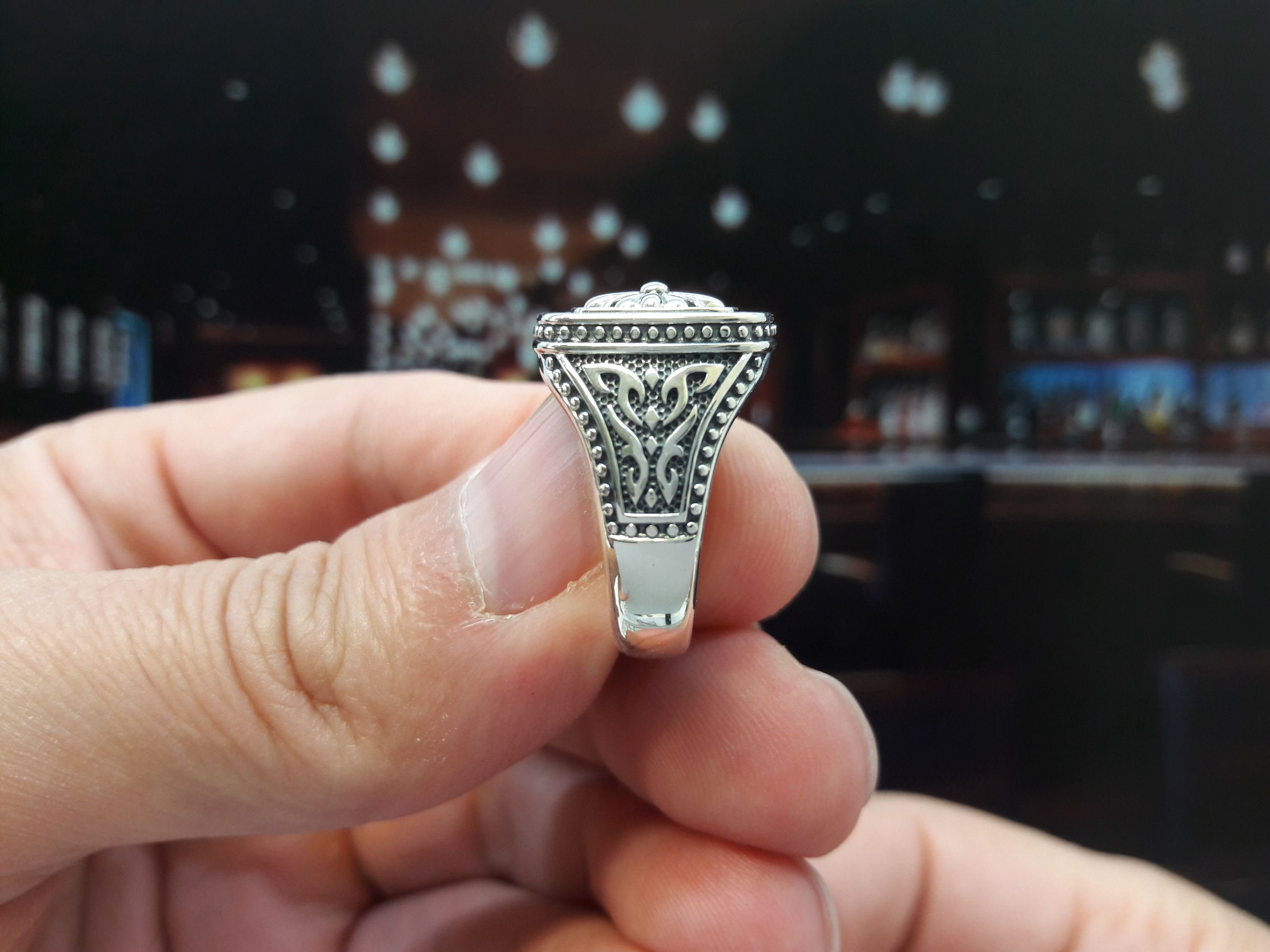 Gothic Style Ring Chevalier Ring Men Ring Silver Ring | Etsy