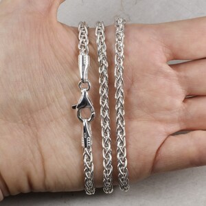 4MM Wheat Braided Neck Chain, Fleur De Lis, Italy Best Spiga Clasp ...