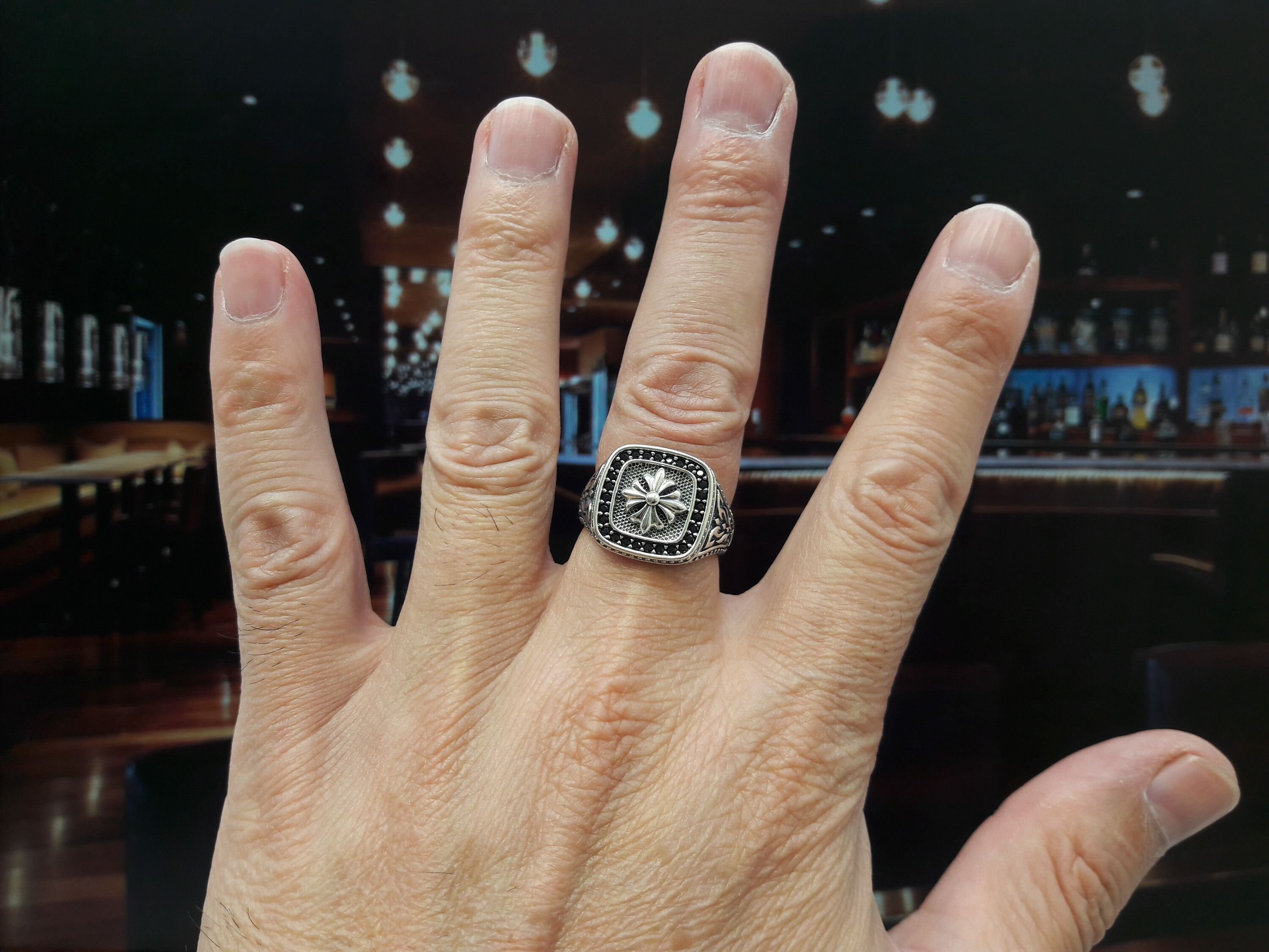 Gothic Style Ring Chevalier Ring Men Ring Silver Ring | Etsy