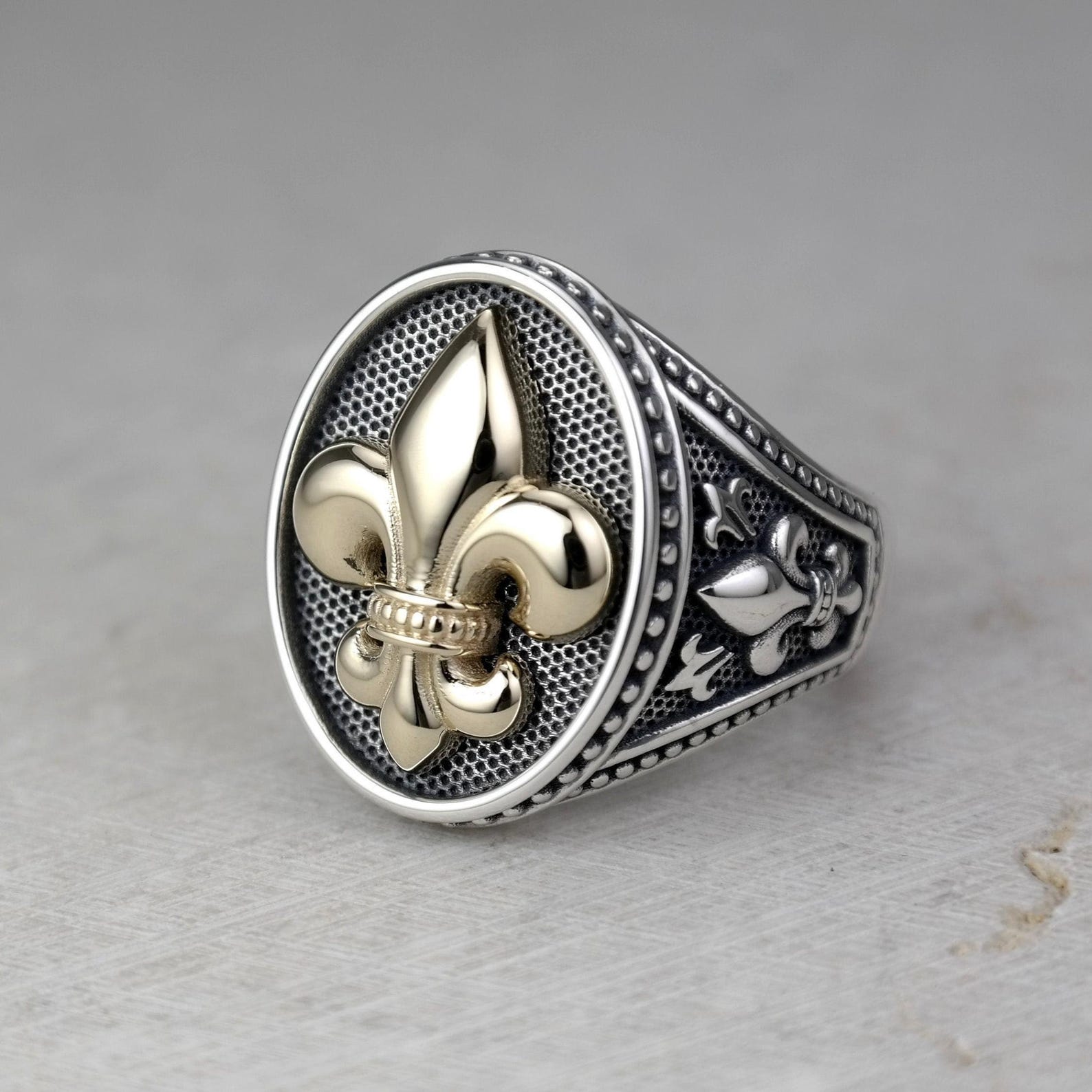 French Royal Lily Pin, Sterling Silver 925, Medieval Brooch, Fleur De ...