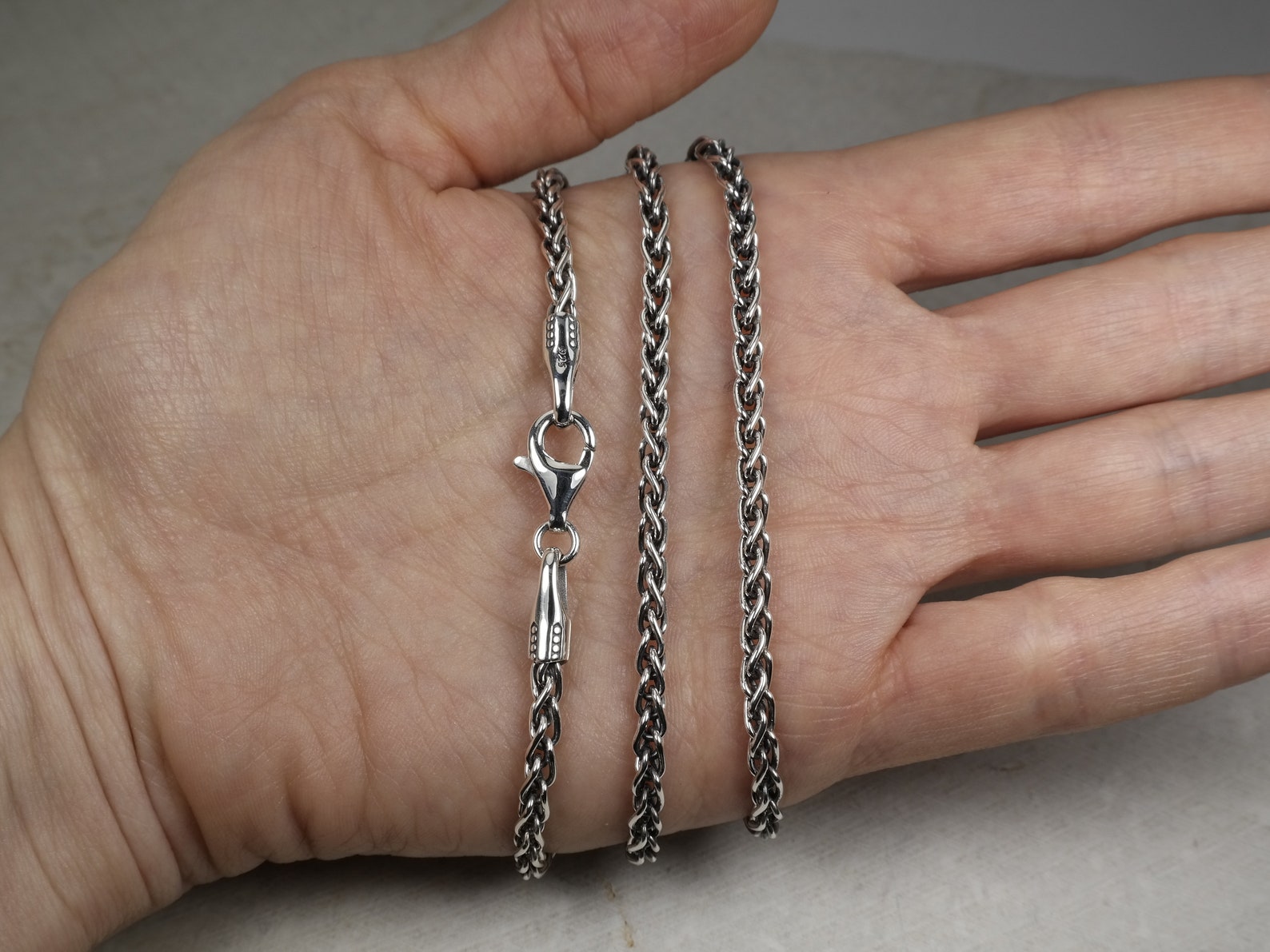 35mm Braided Wheat Style Chains for Pendants in Multiple - Etsy