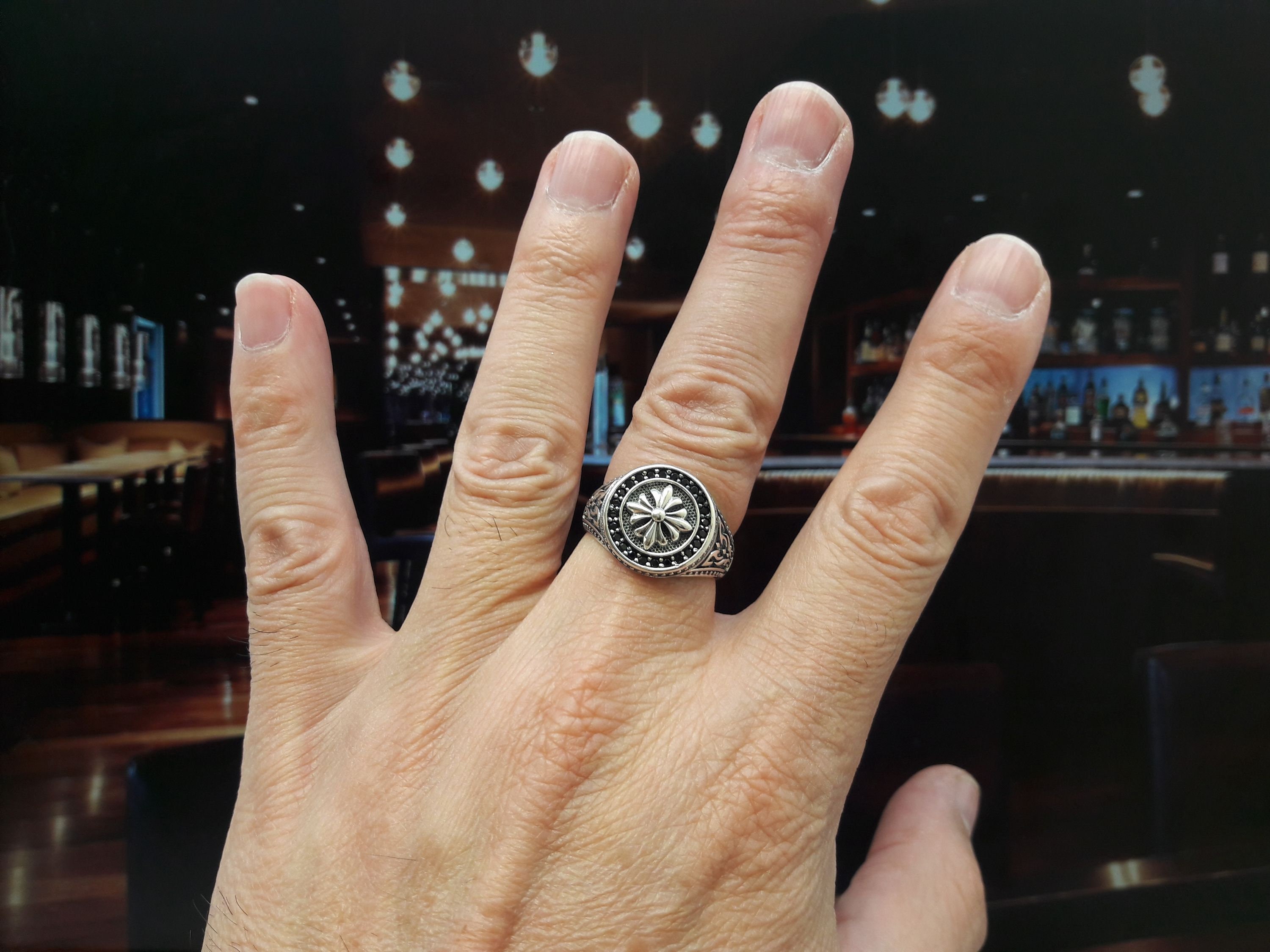 Chevalier Ring Antique Mens Ring Cross Ring Medieval Ring - Etsy