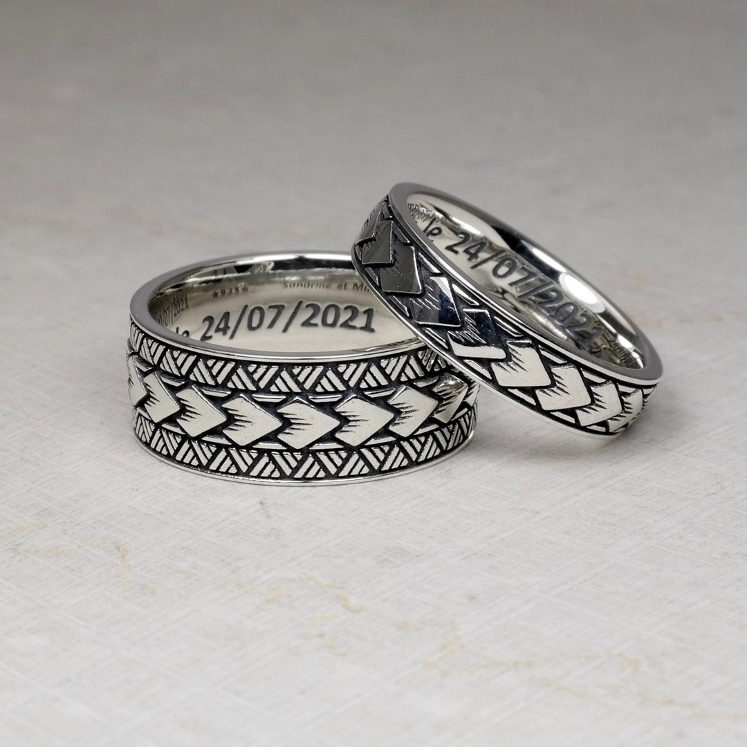 Polynesian Wedding Band, Samoan, Arrow, Maori Man Real Sterling Silver ...