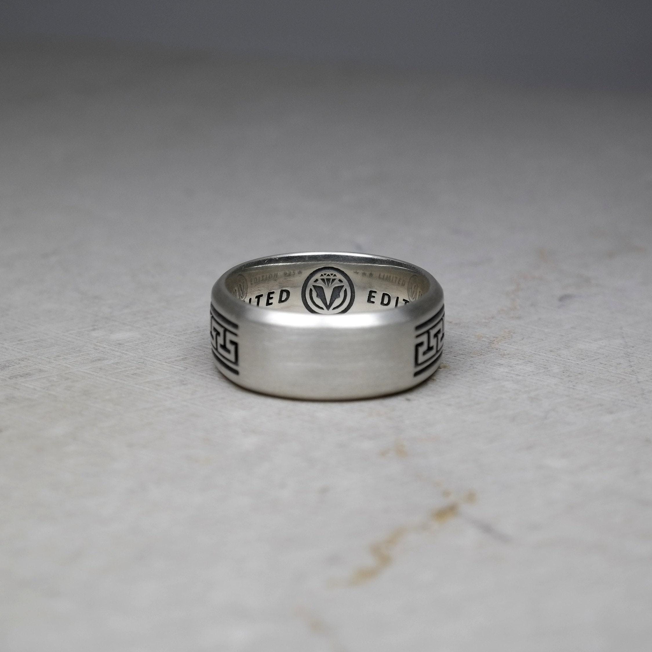 Greek Key Pattern Band Ring, Ancient Greece, Meander Symbol, Grecian ...