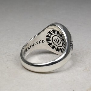 Oval Signet Ring, Champion Number 1 Ring, Sterling Silver Ring, Winner ...