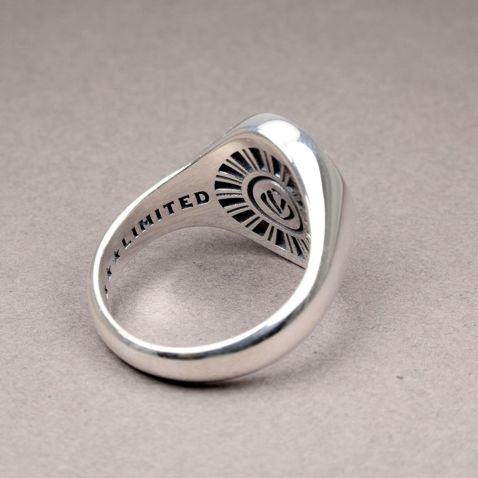 Custom Made 1 Ring, #1 Signet Ring, Sterling Silver 925, Oval Number ...