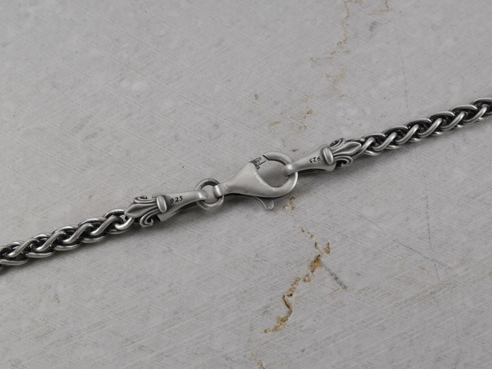 4MM Wheat Braided Neck Chain Fleur De Lis Italy Best Spiga - Etsy