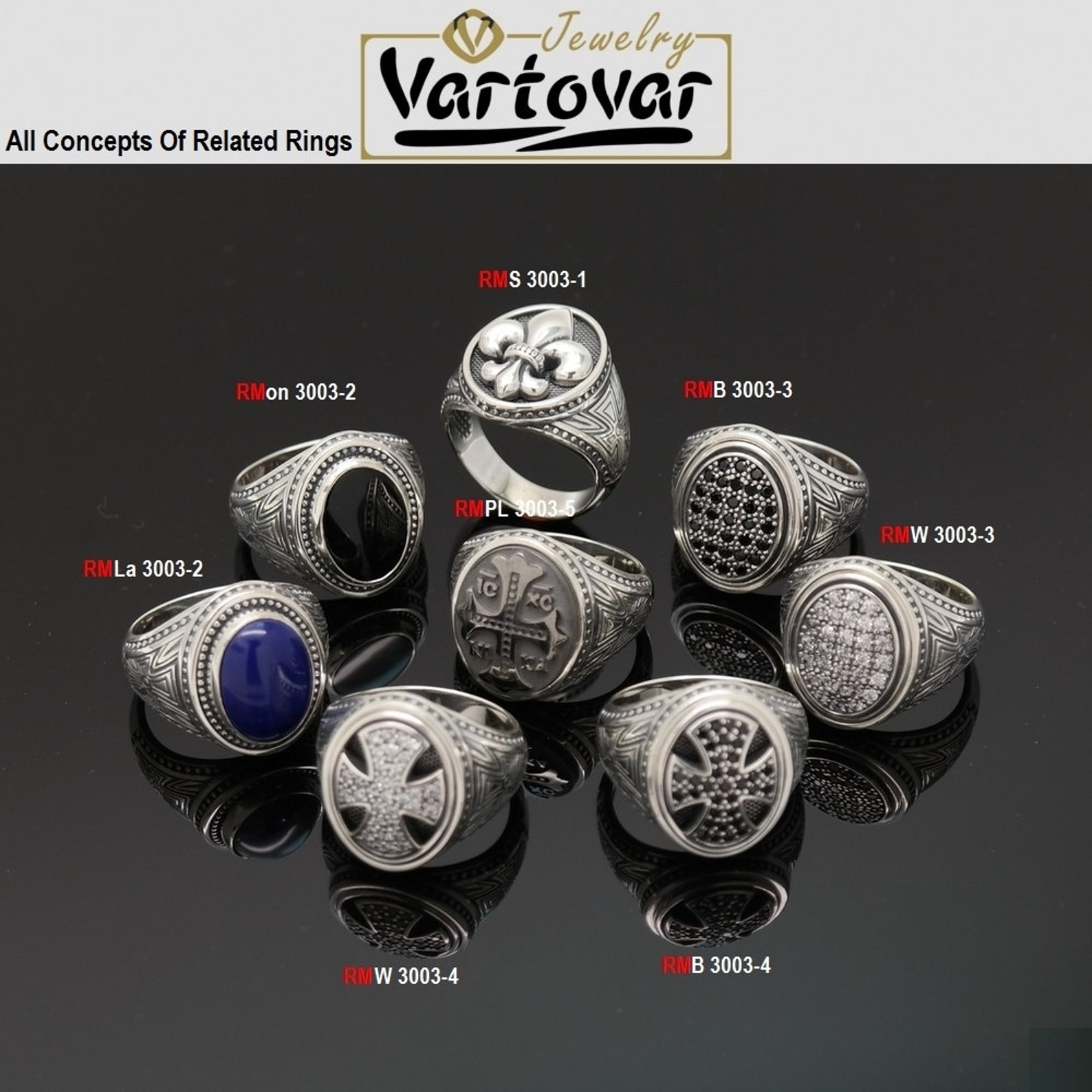 Chevalier Ring Sterling Signet Knight Man Ring Zirconia Man | Etsy