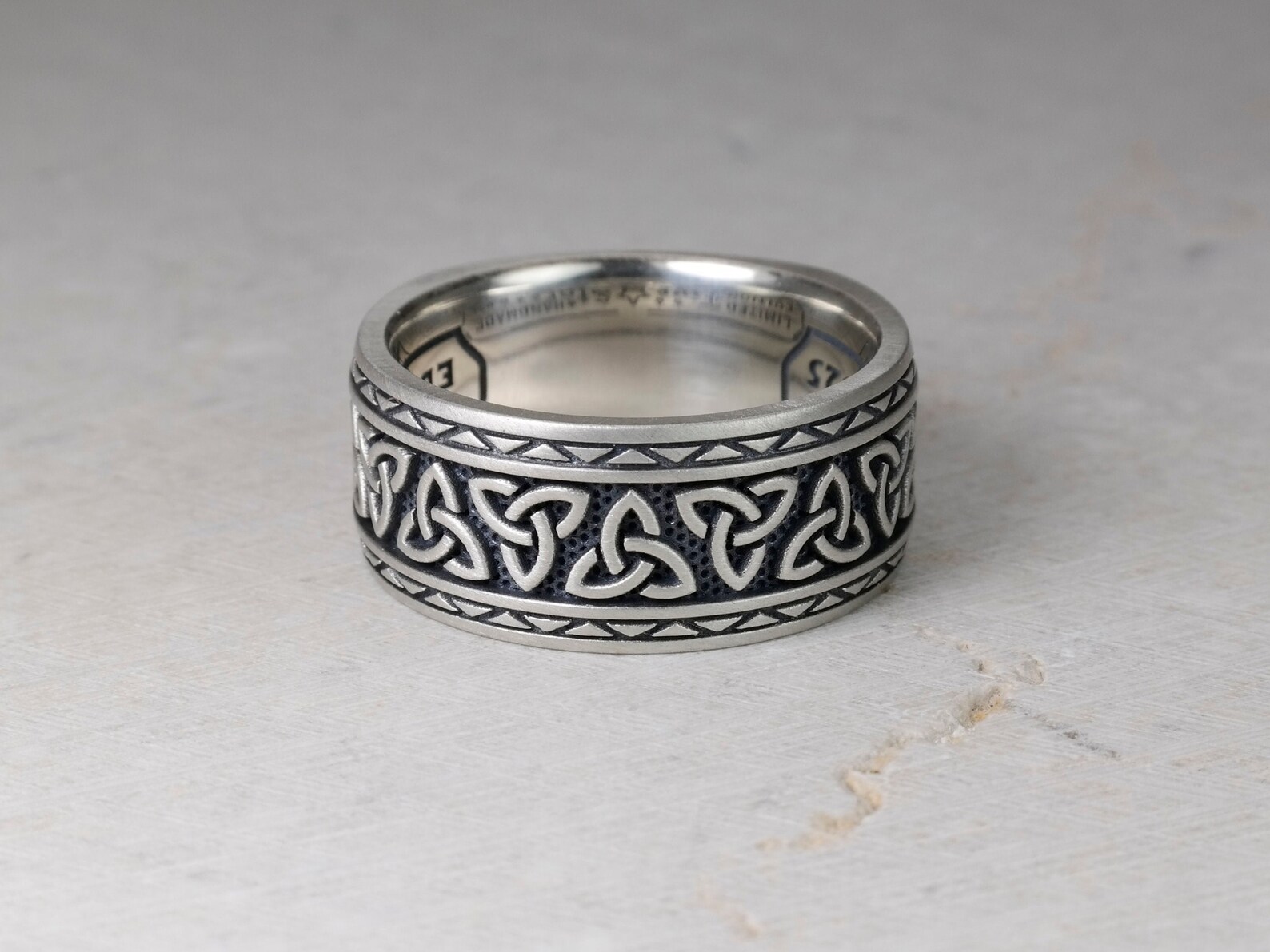 Trinity Knot Ring Band Triquetra Knot Celtic Trinity Wedding - Etsy