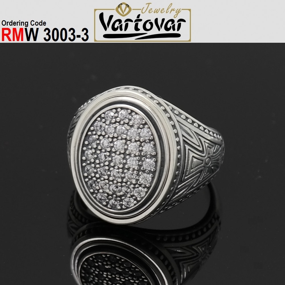 Chevalier Ring Sterling Signet Knight Man Ring Zirconia Man | Etsy