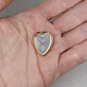 Gold Plated Shield Pin, Lion Head Brooch for a Suit, Wedding ...