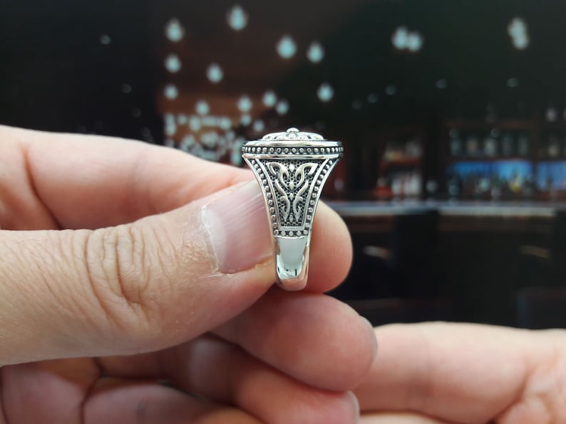 Chevalier Ring Antique Mens Ring Cross Ring Medieval Ring - Etsy