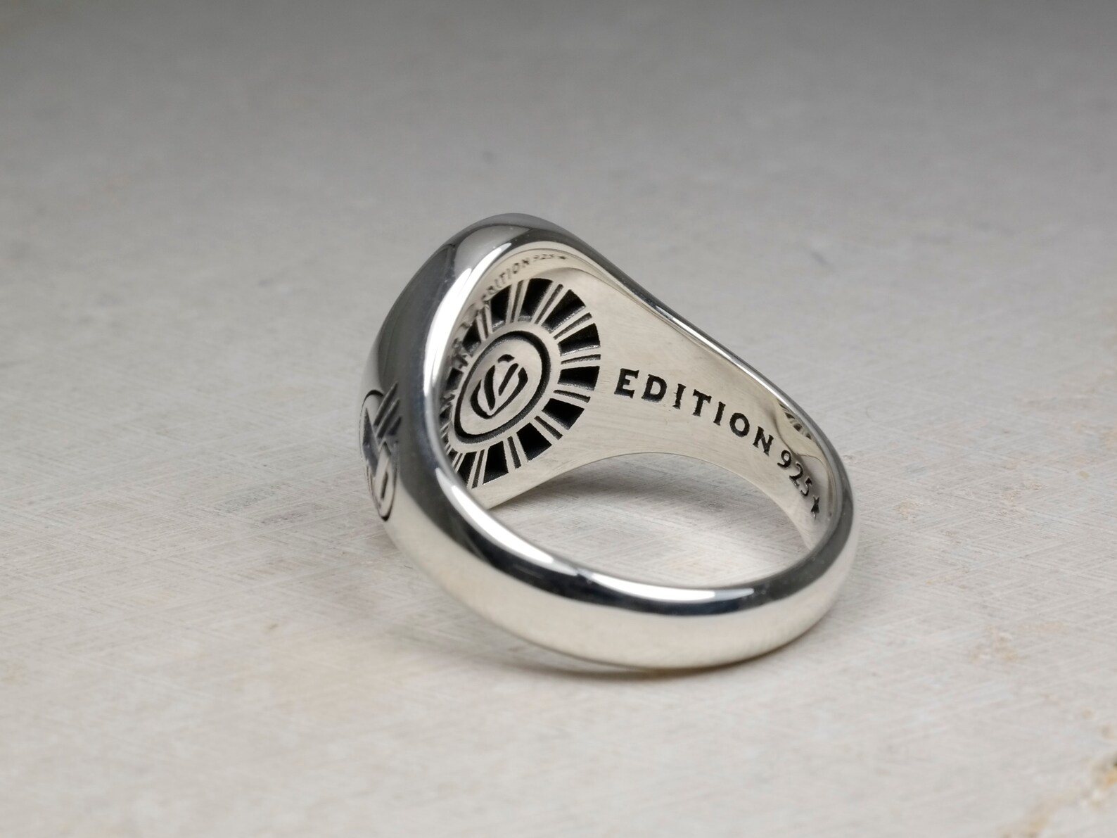 Oval Signet Ring Champion Number 1 Ring Sterling Silver | Etsy