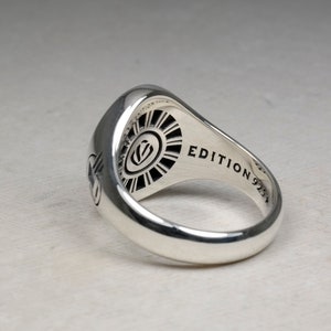 Oval Signet Ring, Champion Number 1 Ring, Sterling Silver Ring, Winner ...