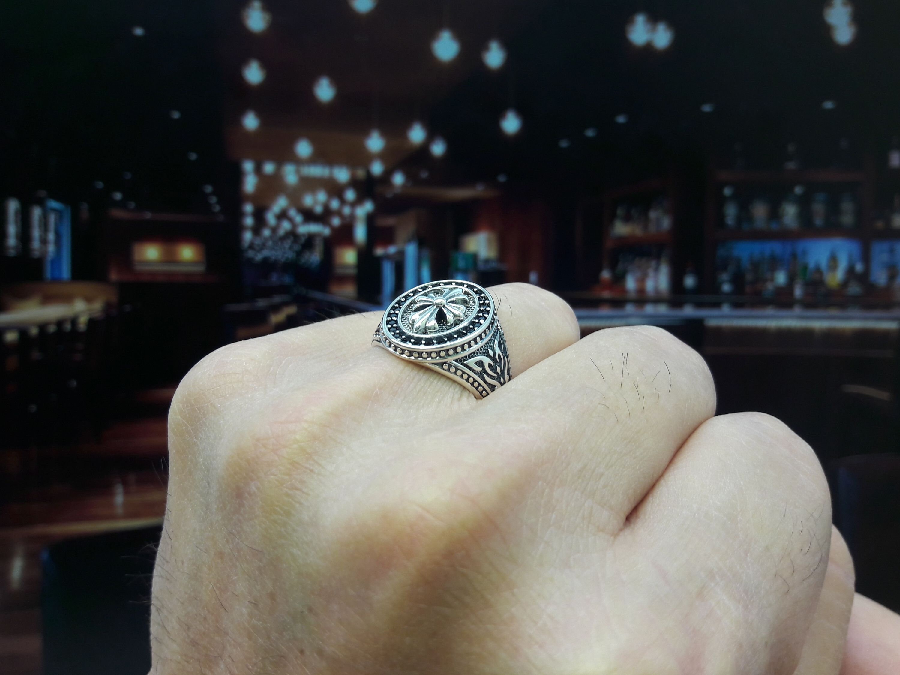 Chevalier Ring Silver Man Ring Gothic Ring Antique Man - Etsy