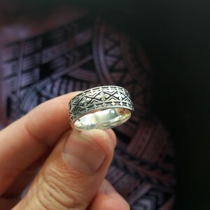 Samoan, Cross, Maori, Polynesian, Tribal, Band, Men, Solid, Sterling ...