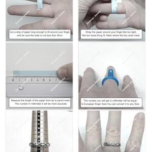 Ring Size Guide, How to Find Your, Her, His, Finger Size, US, UK, EU ...