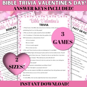 Valentine's Bible Trivia Game, Youth Group Activity (printable) - Etsy