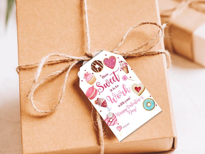 Printable Sweet Treat Valentine's Day Gift Tags - Co-worker Favors ...