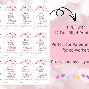 Coworker Valentine's Day Gift Tags - Printable for Sweets - Staff ...