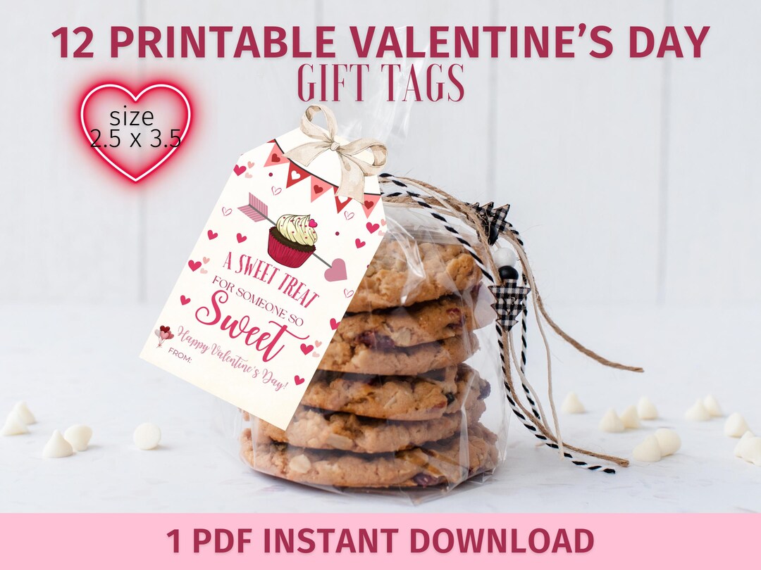Printable Sweet Treat Gift Tag - Valentine's Day Classroom Favor ...