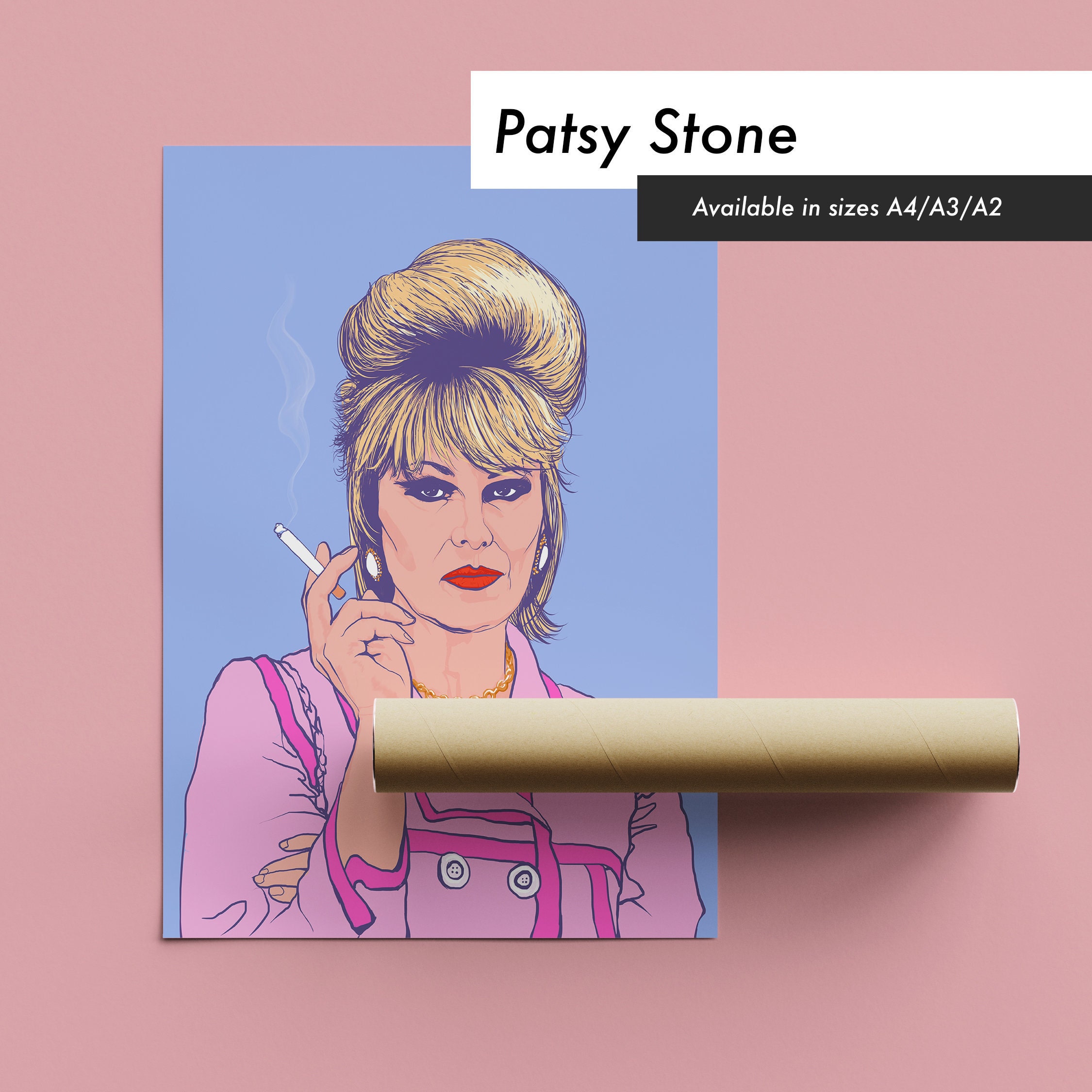 Patsy Stone From TV Comedy Absolutely Fabulous Fine Art Giclee Print ...
