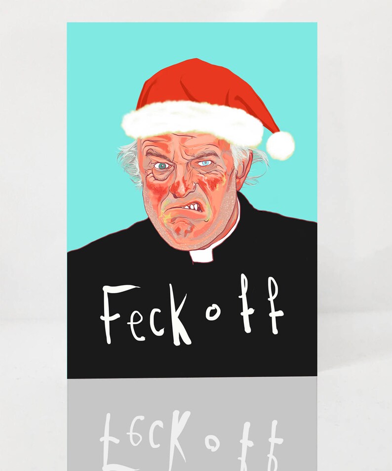 Father Jack Christmas Card A6 Greetings Card Christmas Card Rude Father ...