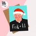 Father Jack Christmas Card A6 Greetings Card Christmas Card Rude Father ...
